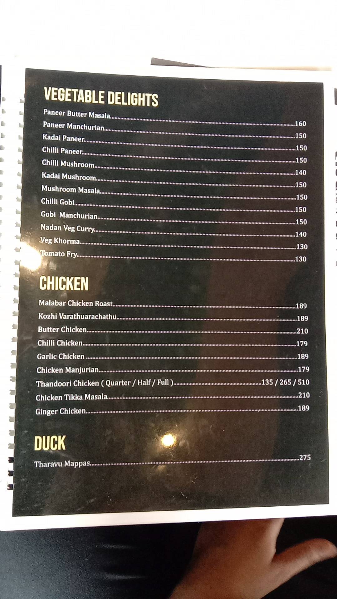 Menu at Kanthari Restaurants & Banquets, Changanassery