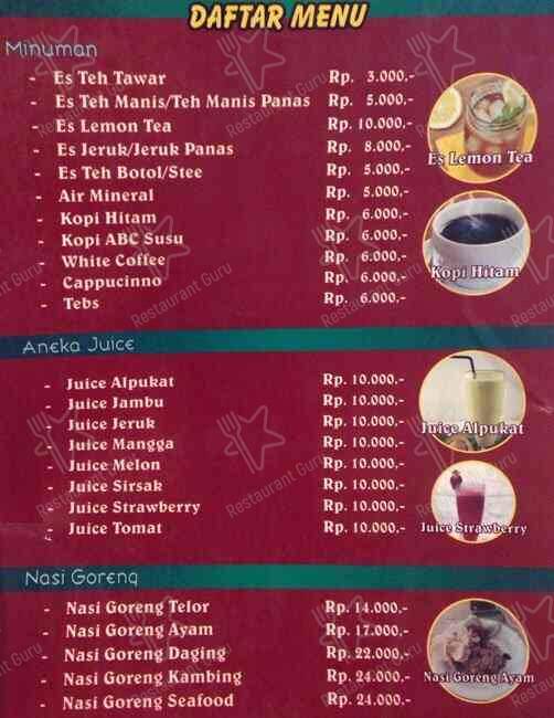 Menu at Kantin Metro - Metro Indah Mall, Bandung, Kawasan Ruko Metro ...