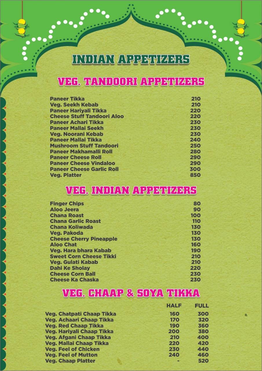 Menu at Karavan Family Restaurant, Nala Sopara