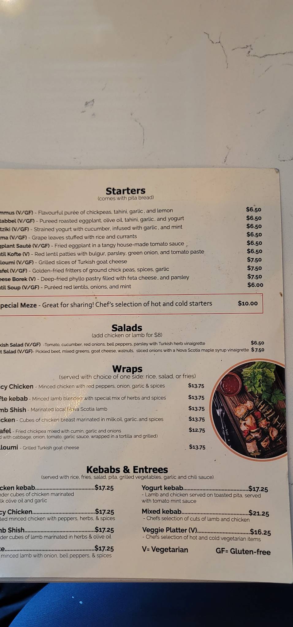 Menu at Kebab Kitchen Kebab & Meze House restaurant, Dartmouth