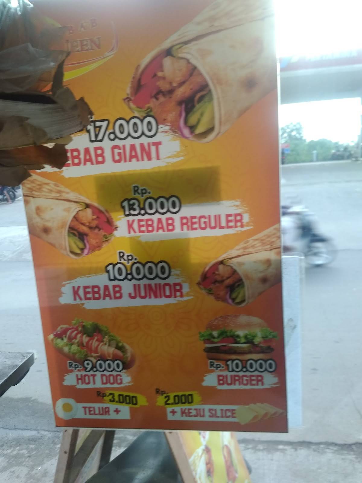 Menu at Kebab Queen, Karang Satria restaurant, Bekasi Regency