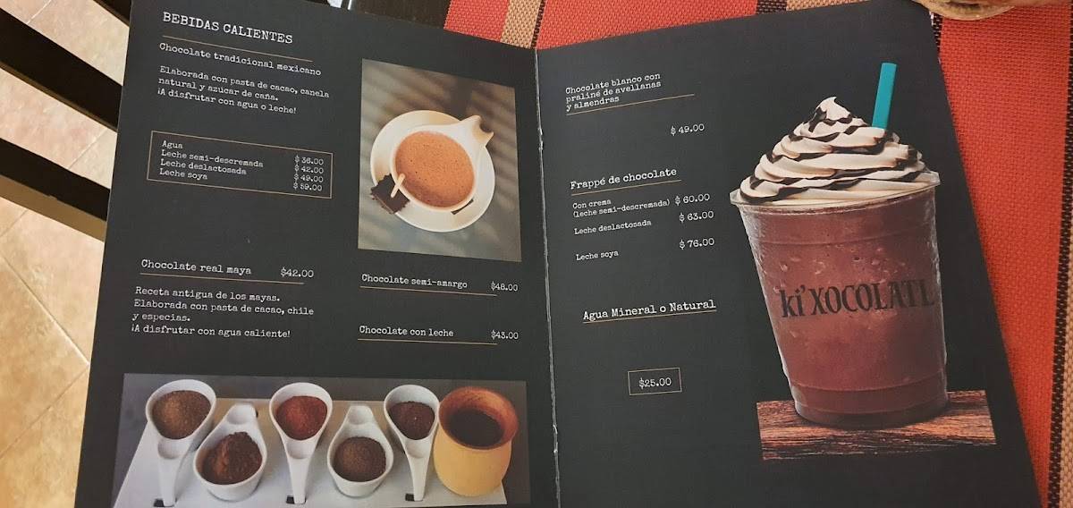 Carta del café ki´XOCOLATL, Merida, C. 60 471-Local 5