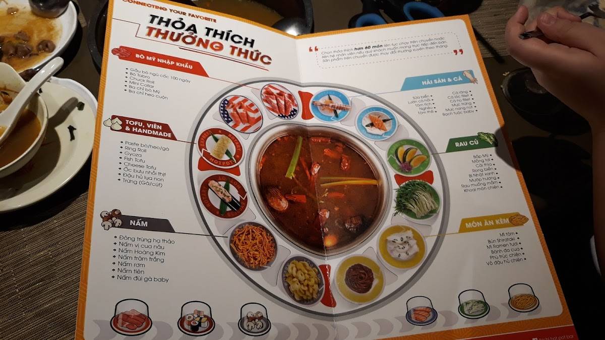 Menu at Kichi Kichi restaurant, Ho Chi Minh City, 339 Đ. Nguyễn Trãi
