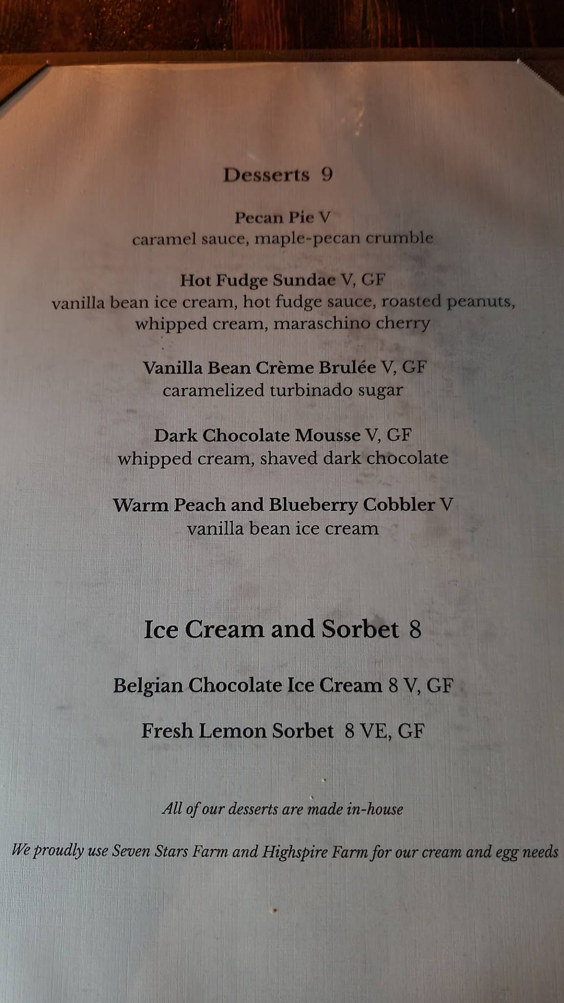 Menu at Kimberton Inn restaurant, Kimberton, Kimberton Rd