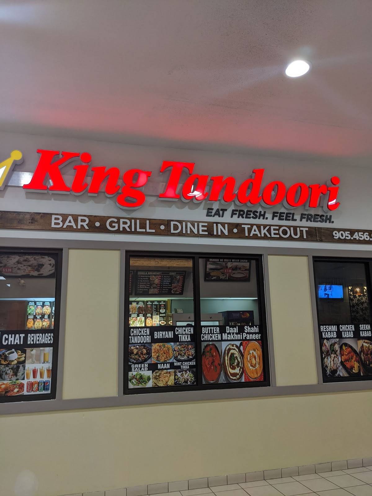 Menu at King Tandoori Shoppers World restaurant, Brampton