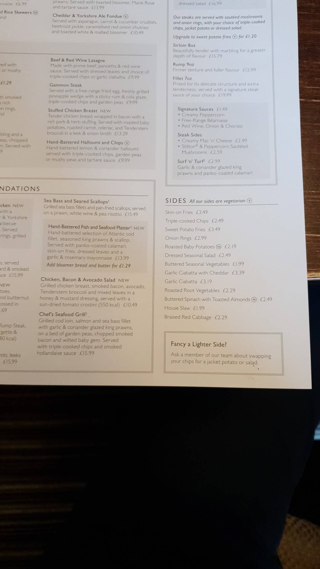 Menu at Kings Arms pub & bar, Oxford, Church Rd
