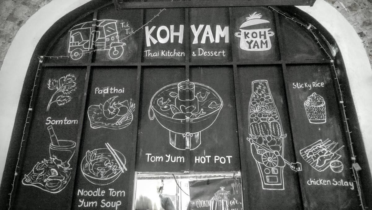 Menu at Koh Samui cafe, Hanoi, 34 P. Quang Trung