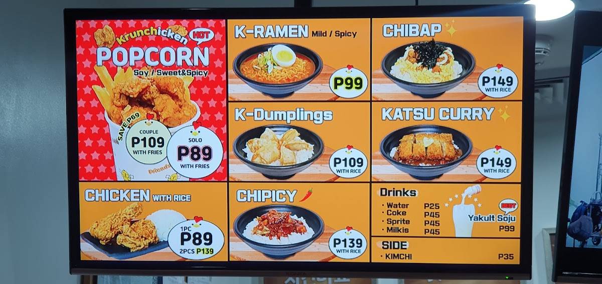 Carta del restaurante Krunchtown Cubao, Ciudad Quezon