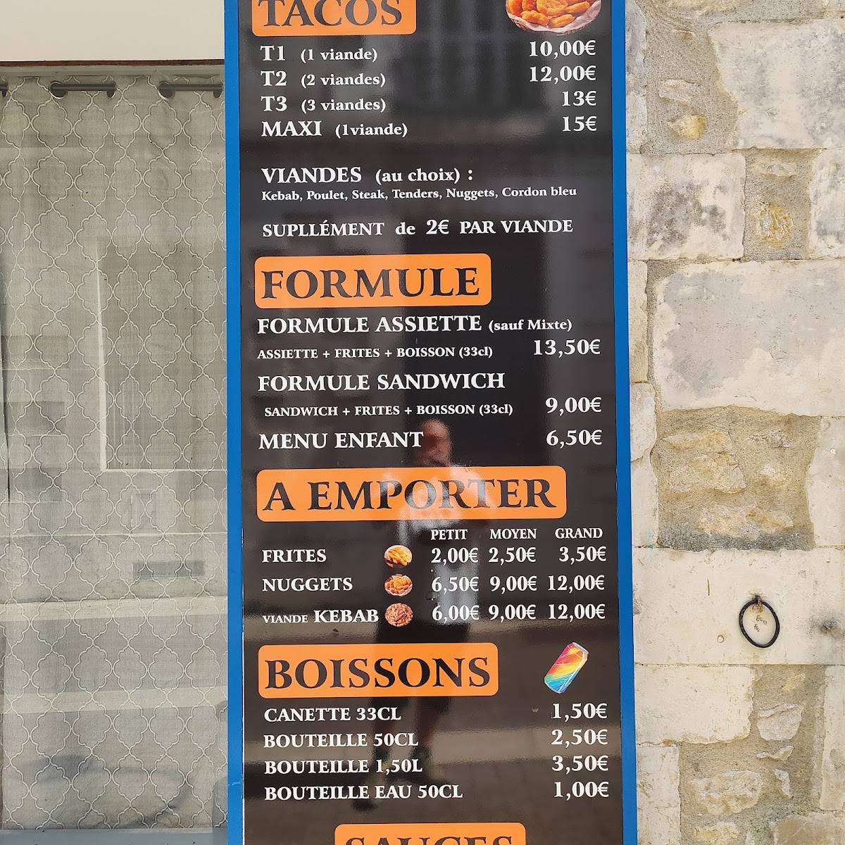Menu au Kurdistan Kebab restaurant, Civray, 7 Rue du Commerce