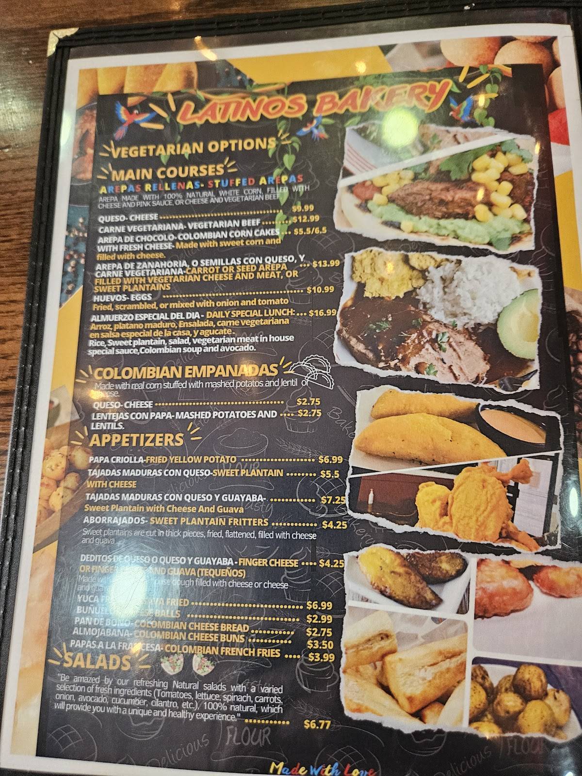 Menu at LATINOS BAKERY AND RESTAURANT, Calgary