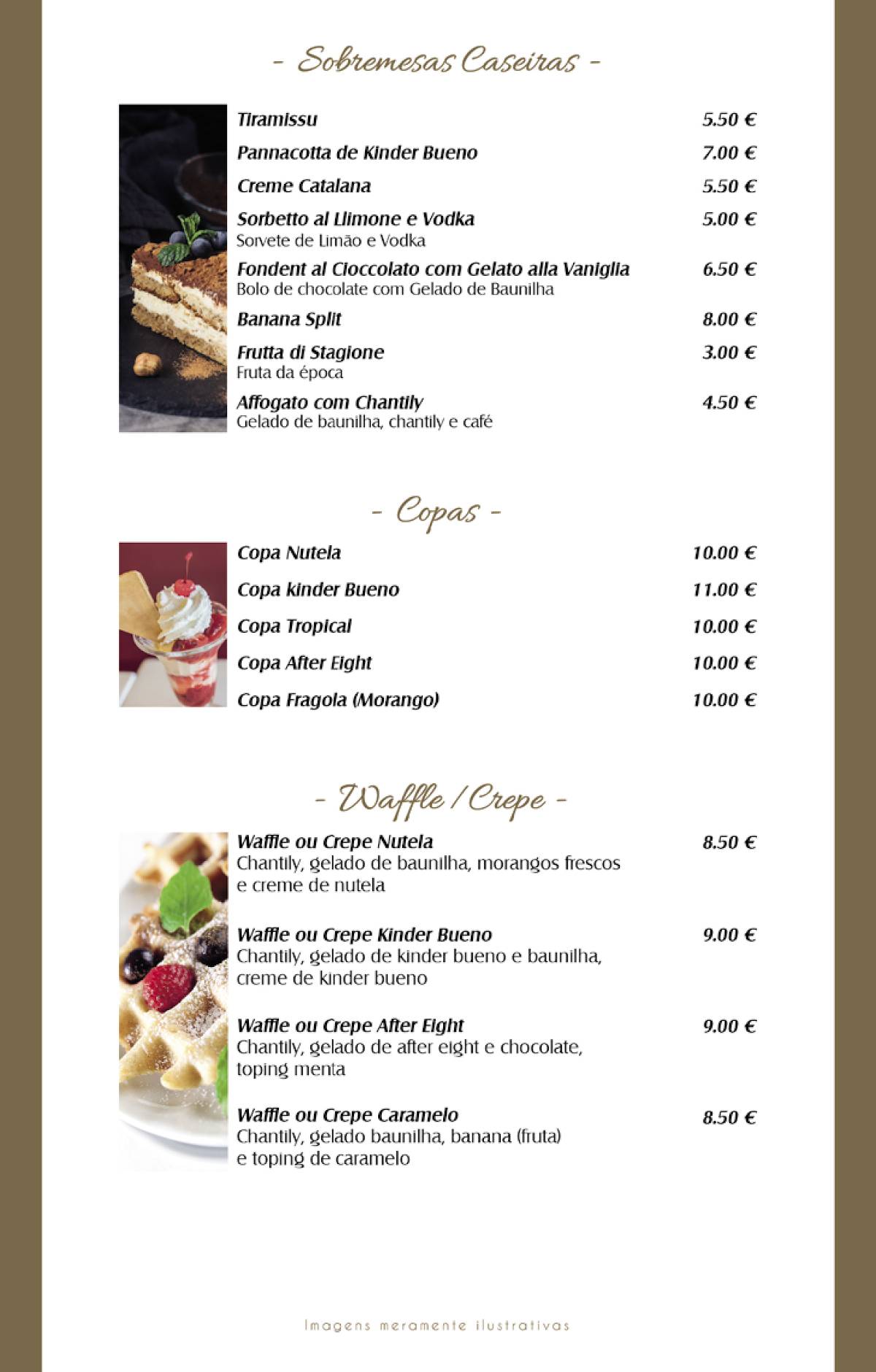Menu em La Bella Barra - Ristorante Pizzeria & Lounge Bar - Gafanha da ...