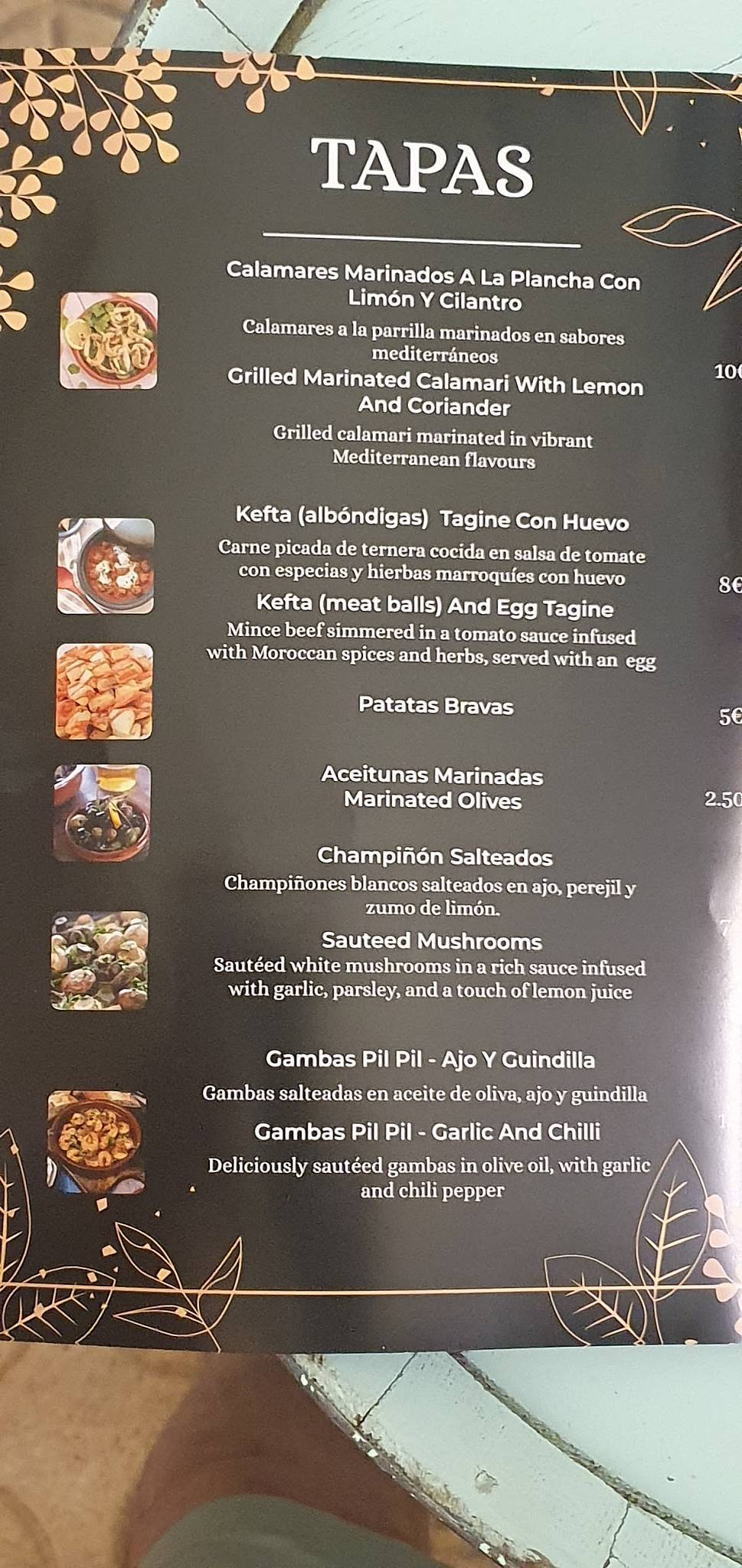 Menu at La Casa Loca Restaurant, Calp