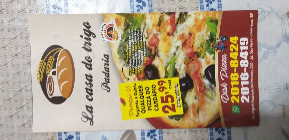 Menu at La Casa do Trigo Padaria, São Paulo
