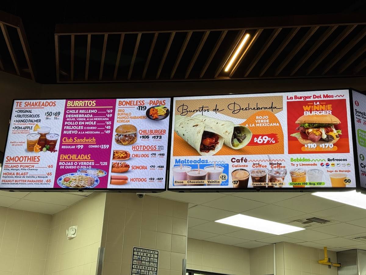 Carta del restaurante La Central Burger, Ciudad Juarez