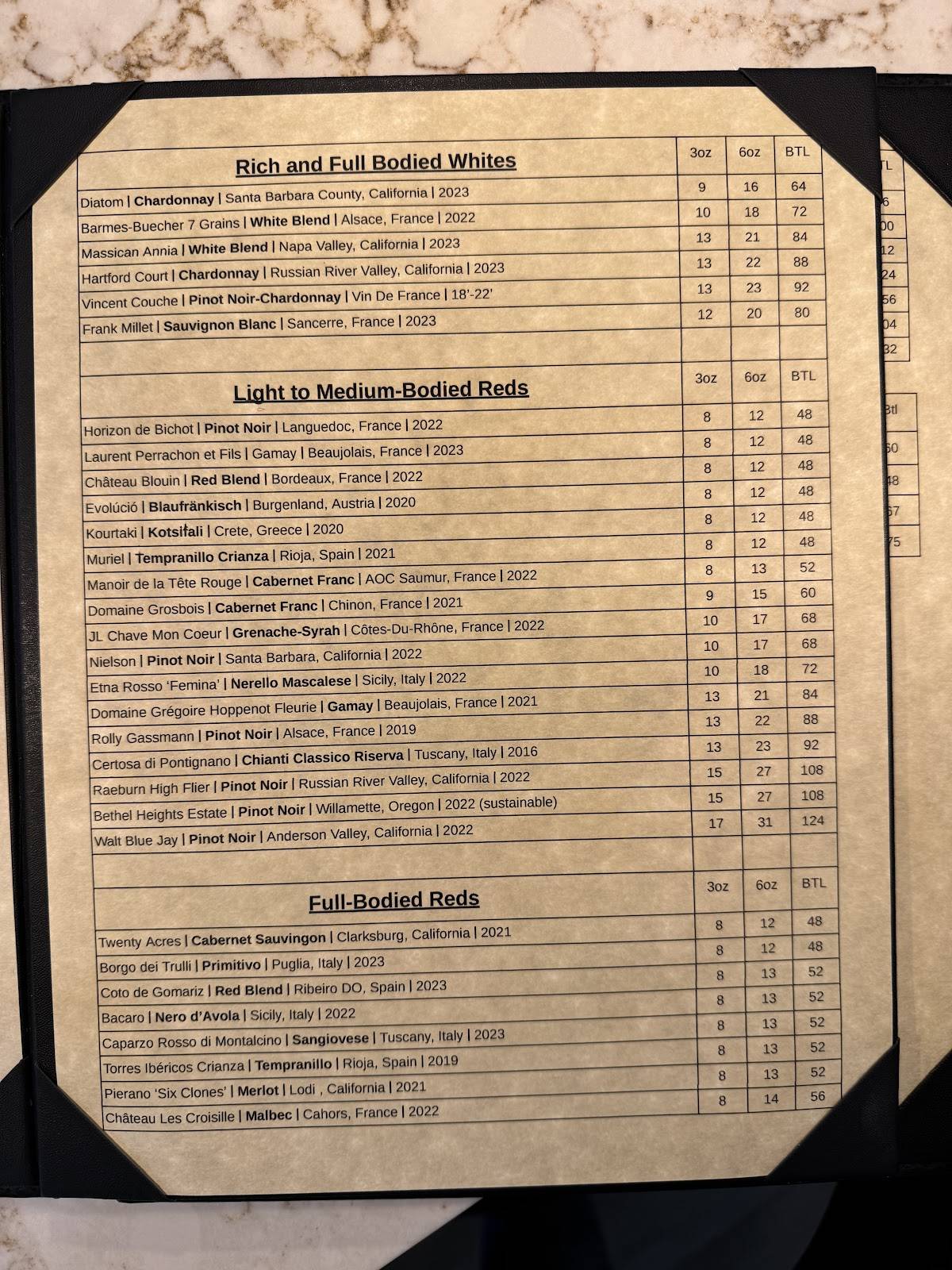Menu at La Chev 208 pub & bar, Summerville