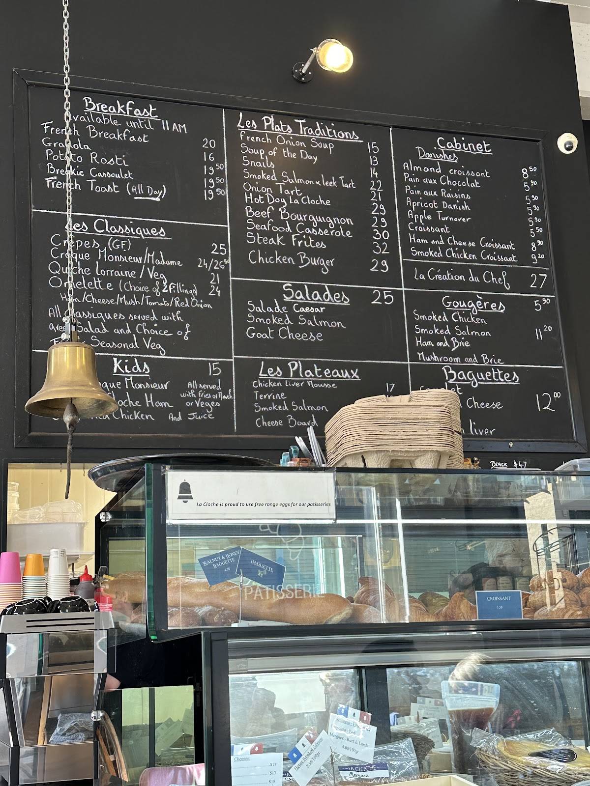 Menu at La Cloche Kaiwharawhara Wellington French Café & Catering cafe ...