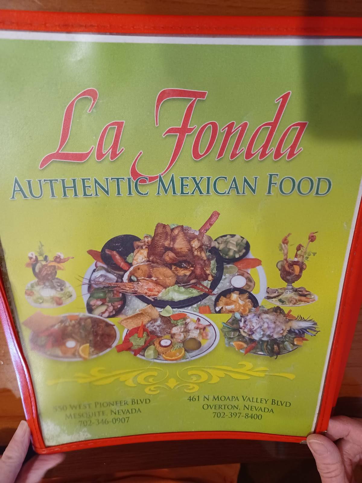 Menu at La Fonda Mexican Food restaurant, Moapa Valley, 461 N Moapa Valley