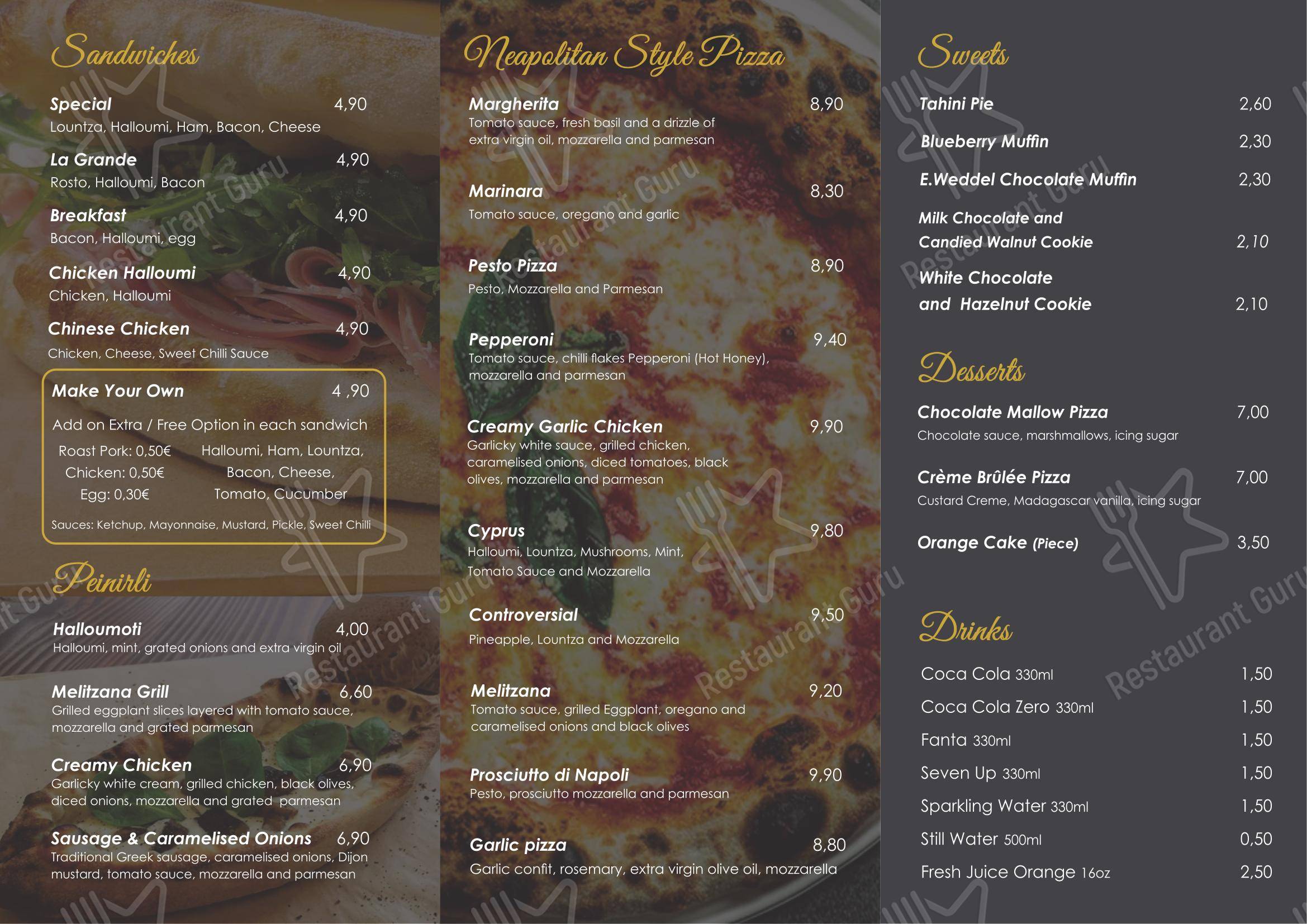 Menu at La Grande Strovolos, Nicosia