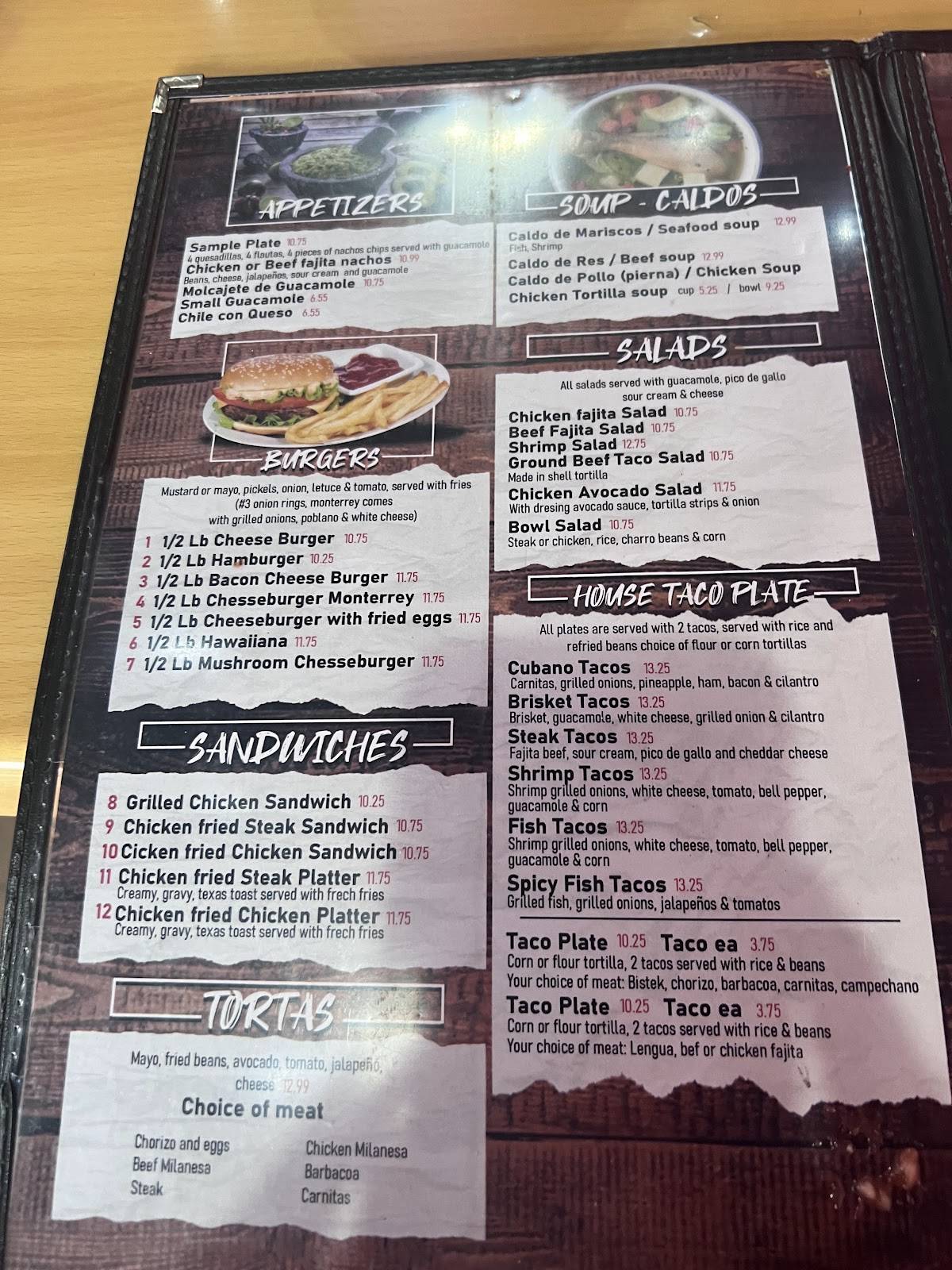 Menu at La Joya Mexican Cocina restaurant, Wylie