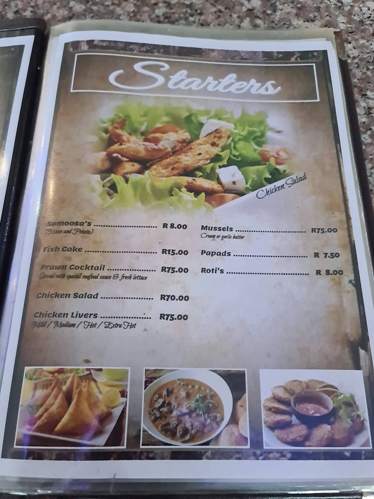 Menu at Seabelle Restaurant, La Mercy