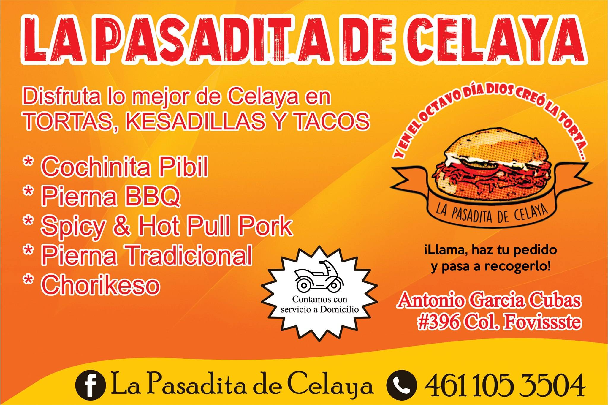 Carta del restaurante La Pasadita del Celaya, Celaya