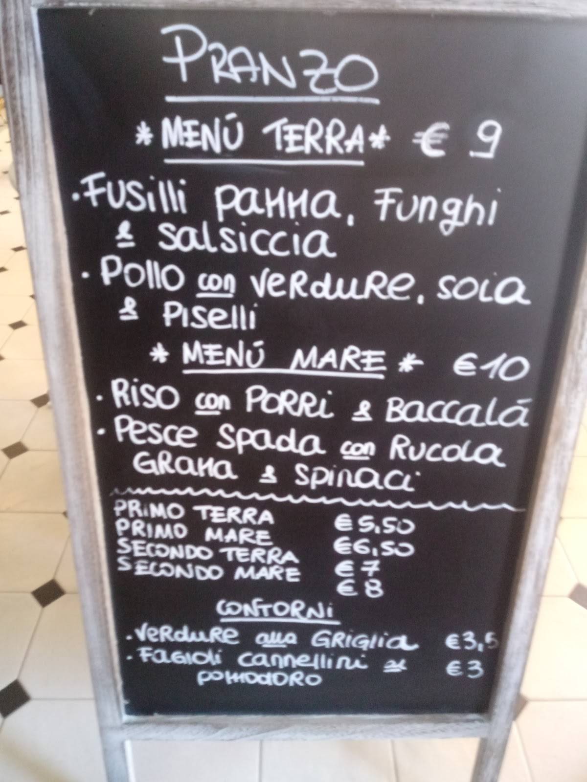 Menu da La Pasticceria, Firenze, Via Orcagna