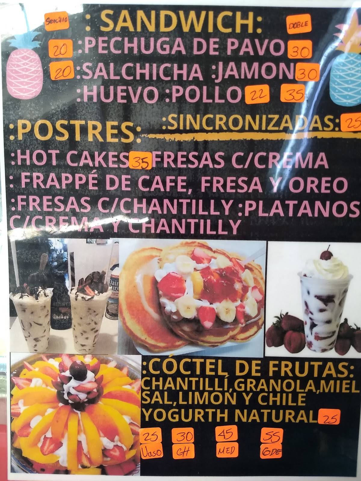 Carta del restaurante La dulce vida desayunos y jugos, Ciudad del México