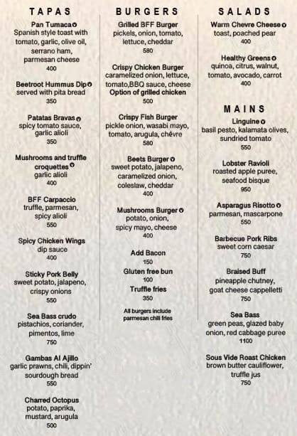 Menu at La Loca Maria, Mumbai, Fatima villa