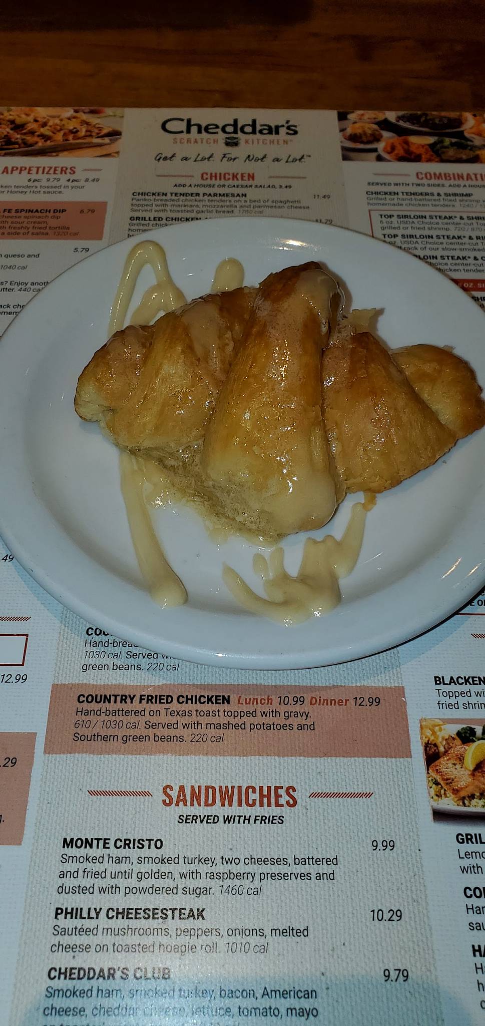 Menu at Cheddar's Scratch Kitchen restaurant, Lafayette
