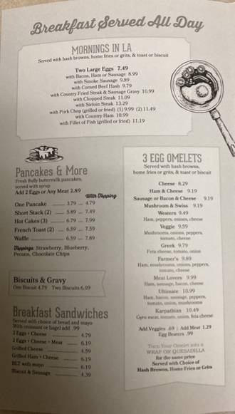 Menu at Lake Alfred Diner Inc restaurant, Lake Alfred