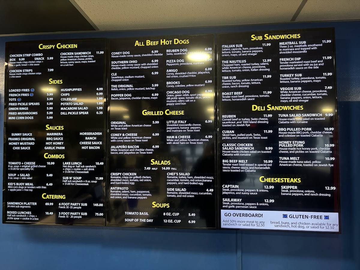 Menu at Lake Life Deli & Dogs restaurant, New Franklin, Manchester Rd