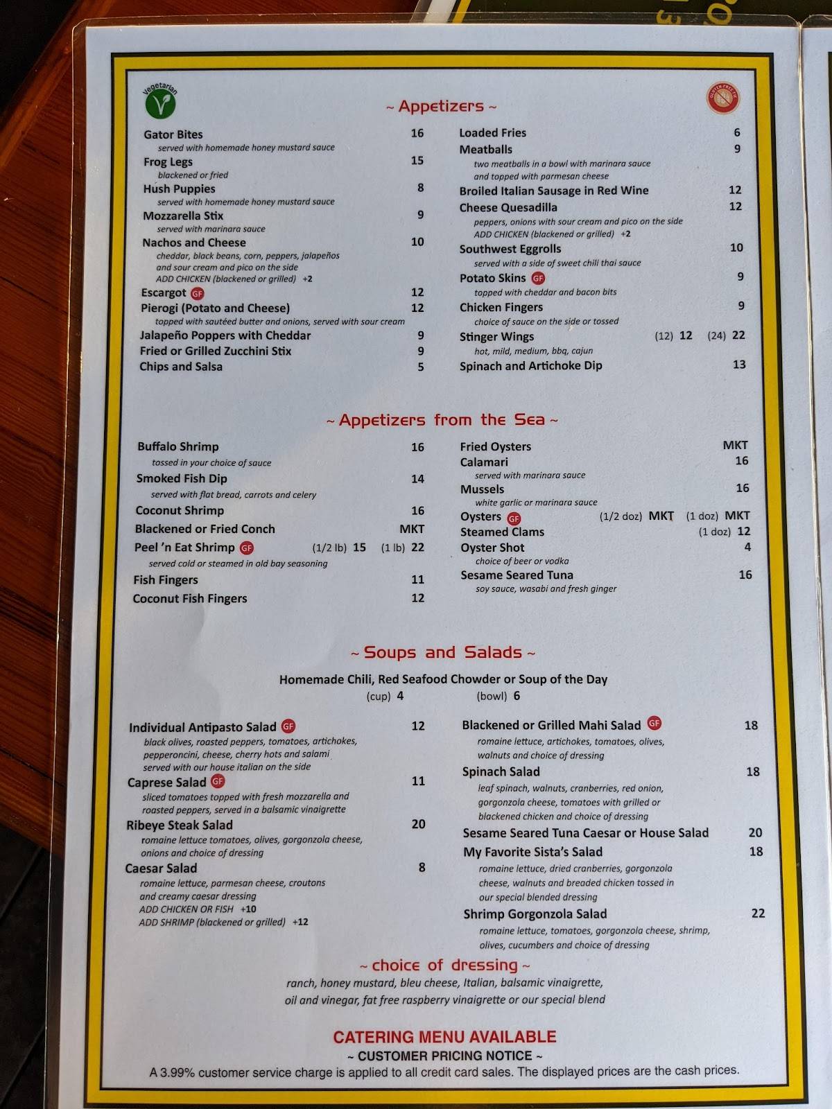 Menu at The Hive Waterfront Restaurant & Tiki, Lantana