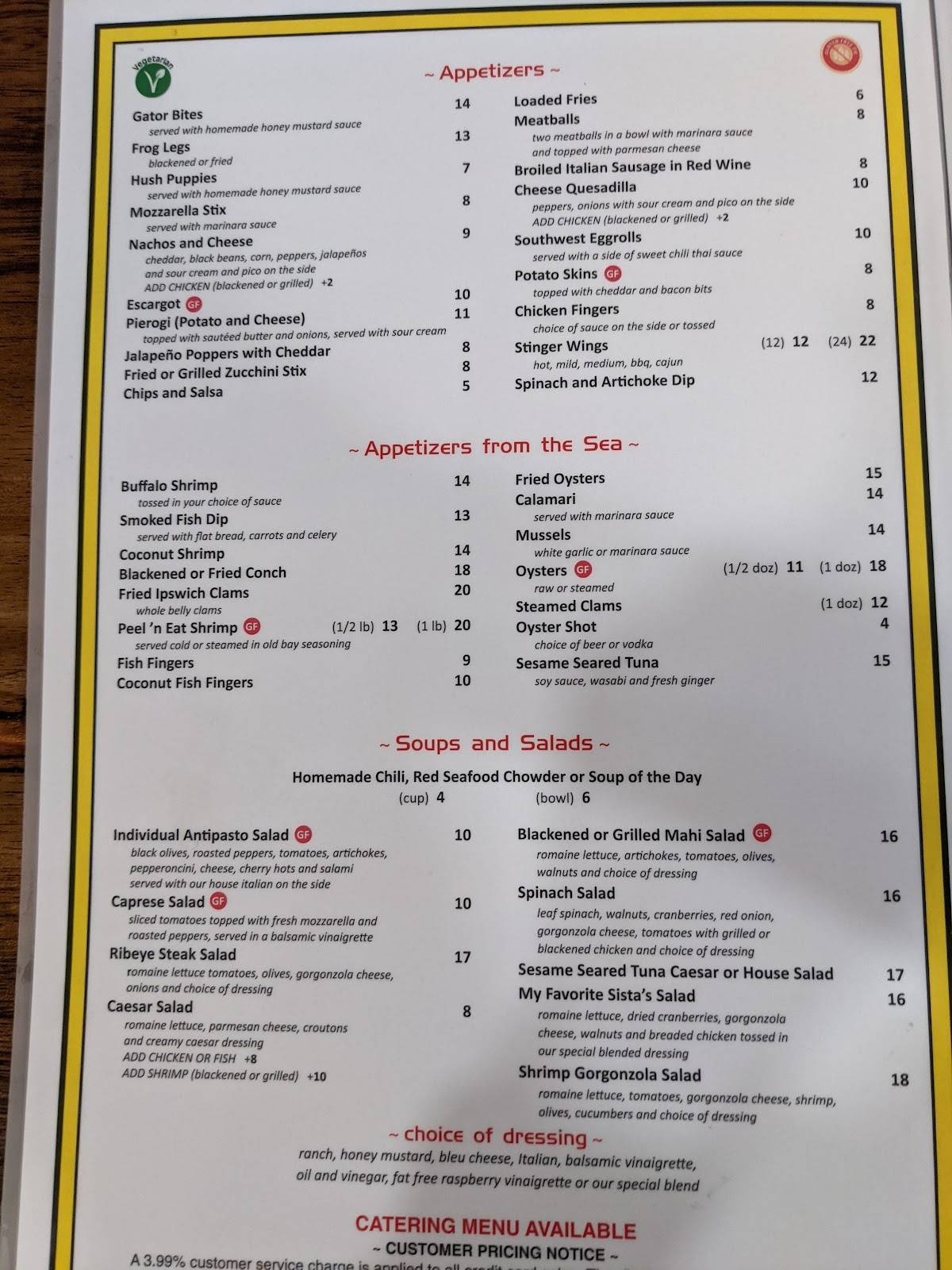 Menu at The Hive Waterfront Restaurant & Tiki, Lantana