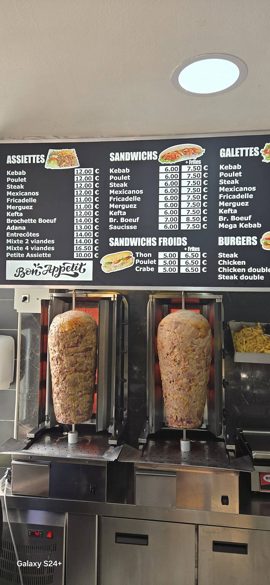 Menu au Le Bon Kebab restaurant, Le Cateau-Cambrésis