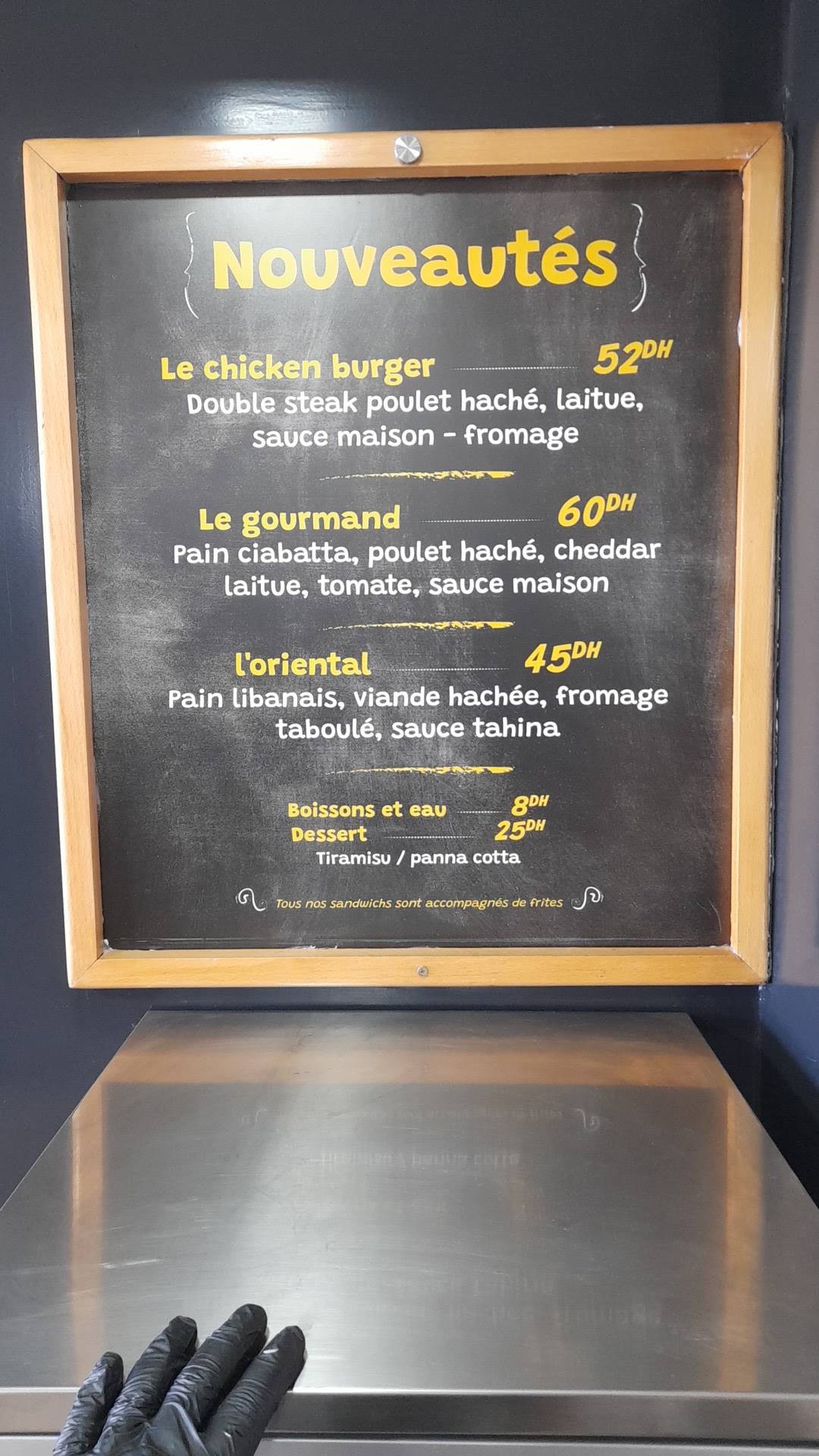 Menu au Le Maître du Sandwich restaurant, Casablanca