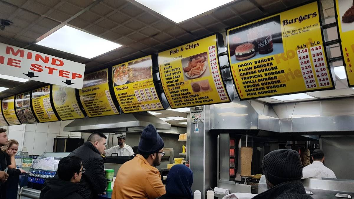 Menu at Leeds Road Fisheries fast food, Bradford, 802-804 Leeds Rd