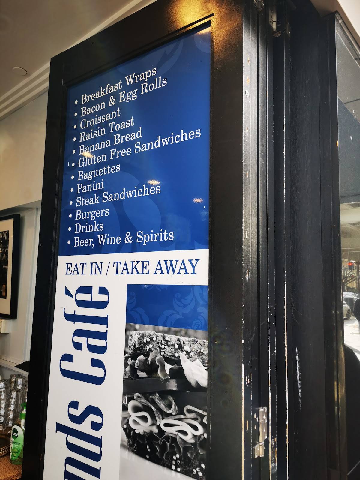 Menu at Legal Grounds Cafe, Sydney