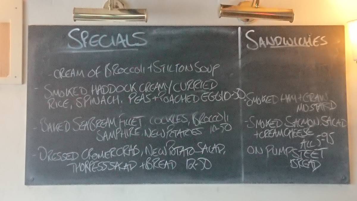 Menu at Parrot at Aldringham restaurant, Aldringham