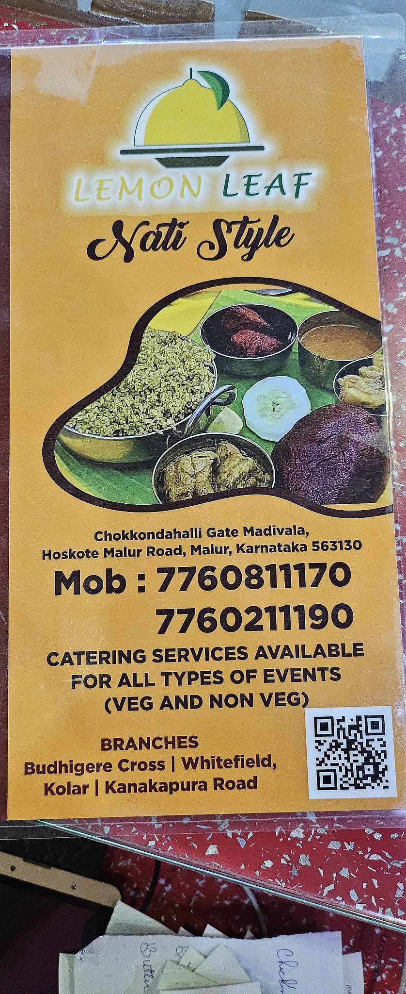 Menu at Lemon Leaf- Malur, Malur