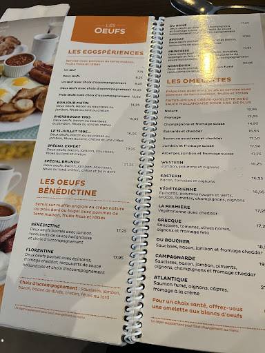 Menu au Eggsquis Lévis restaurant, Levis, 91 Rte du Président-Kennedy