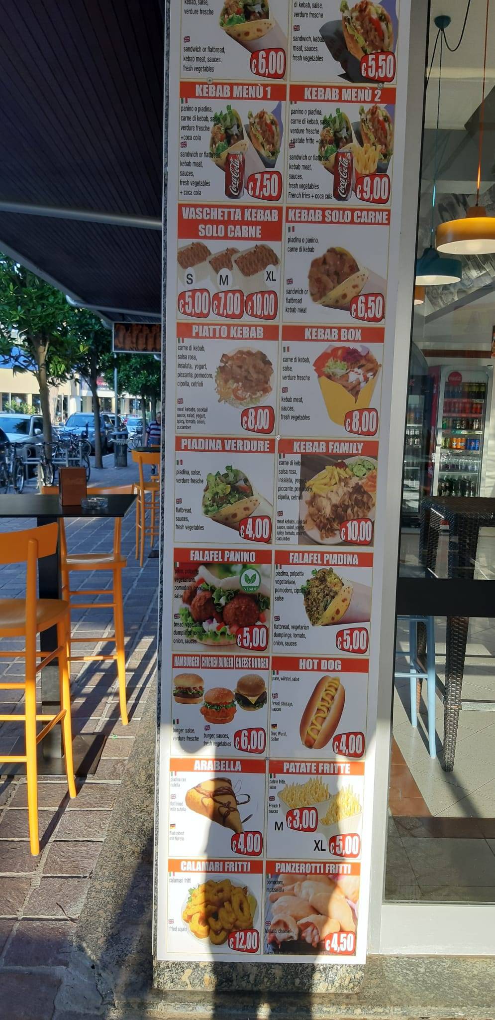 Speisekarte von Pizza & kebab Ramones, Lignano Sabbiadoro
