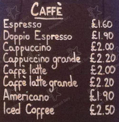 Menu at Bar Lina Soho, London, 18 Brewer St