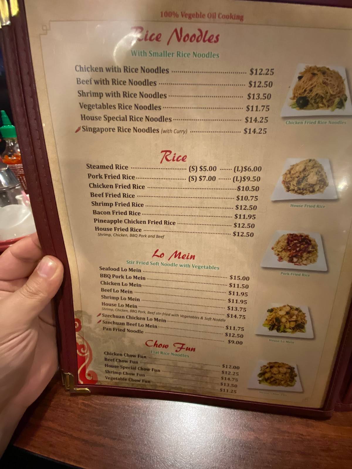 Menu at Lin's Restaurant, Tillamook
