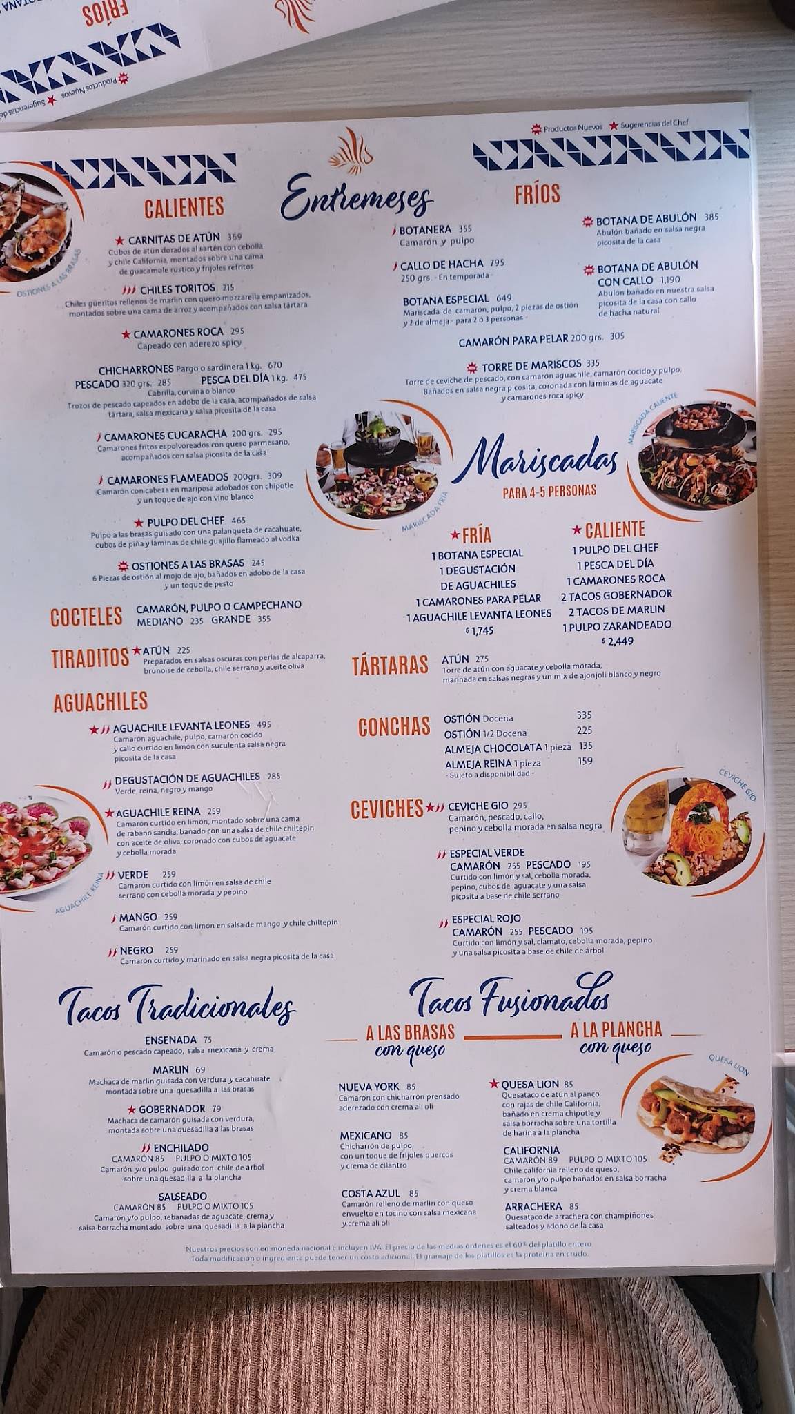 Menu at Lion Fish pub & bar, Tijuana, Erasmo Castellanos Q. 1857