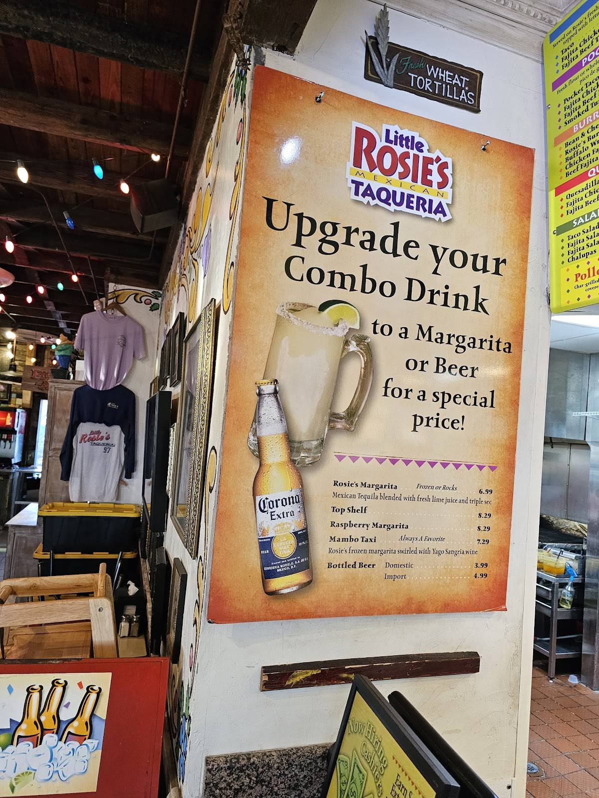 Menu at Little Rosie's Taqueria restaurant, Huntsville