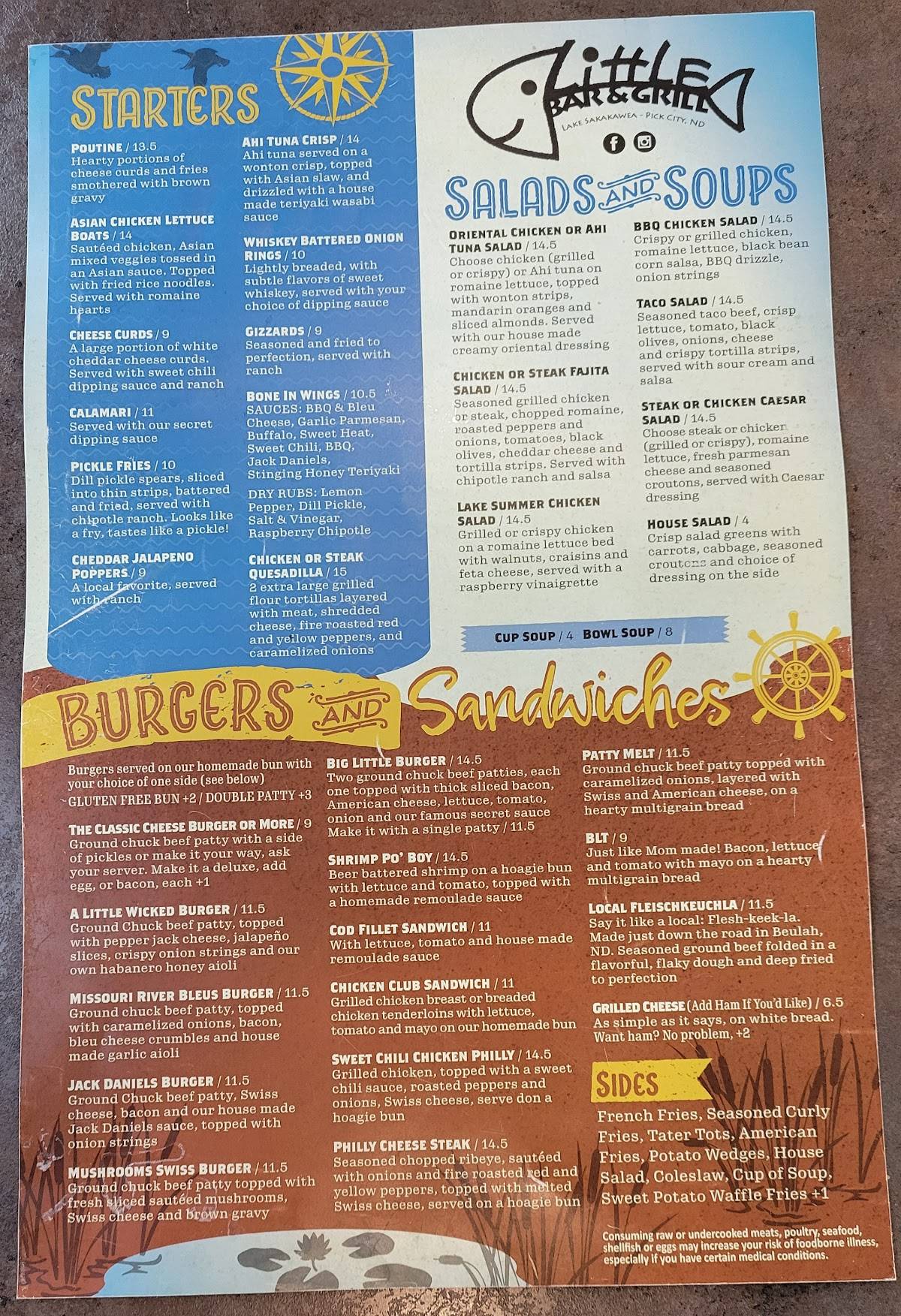 Menu at Littles Bar & Grill, Pick City