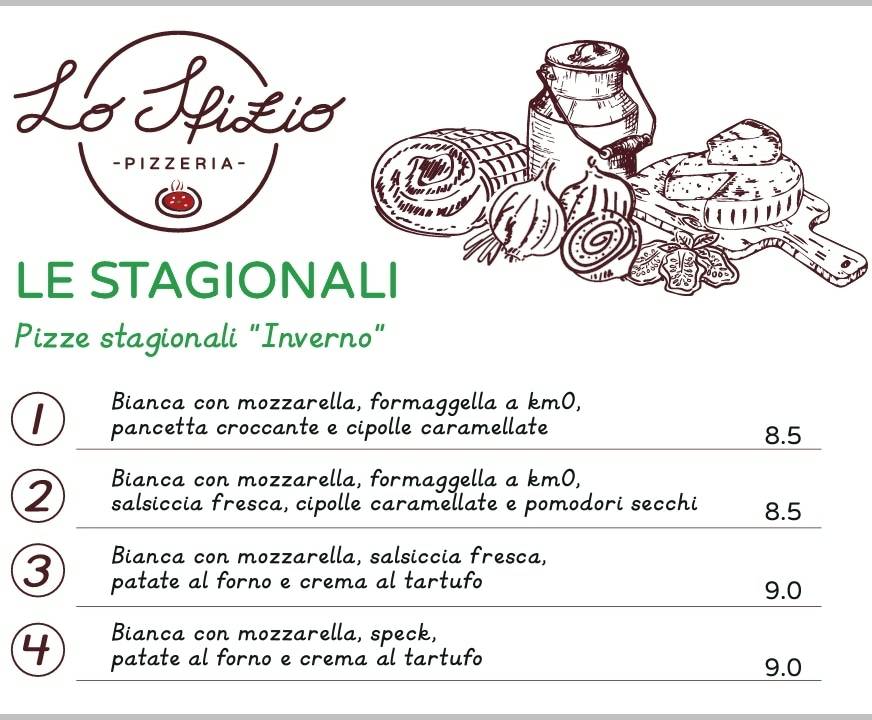 Menu da Lo Sfizio pizzeria, Bergamo