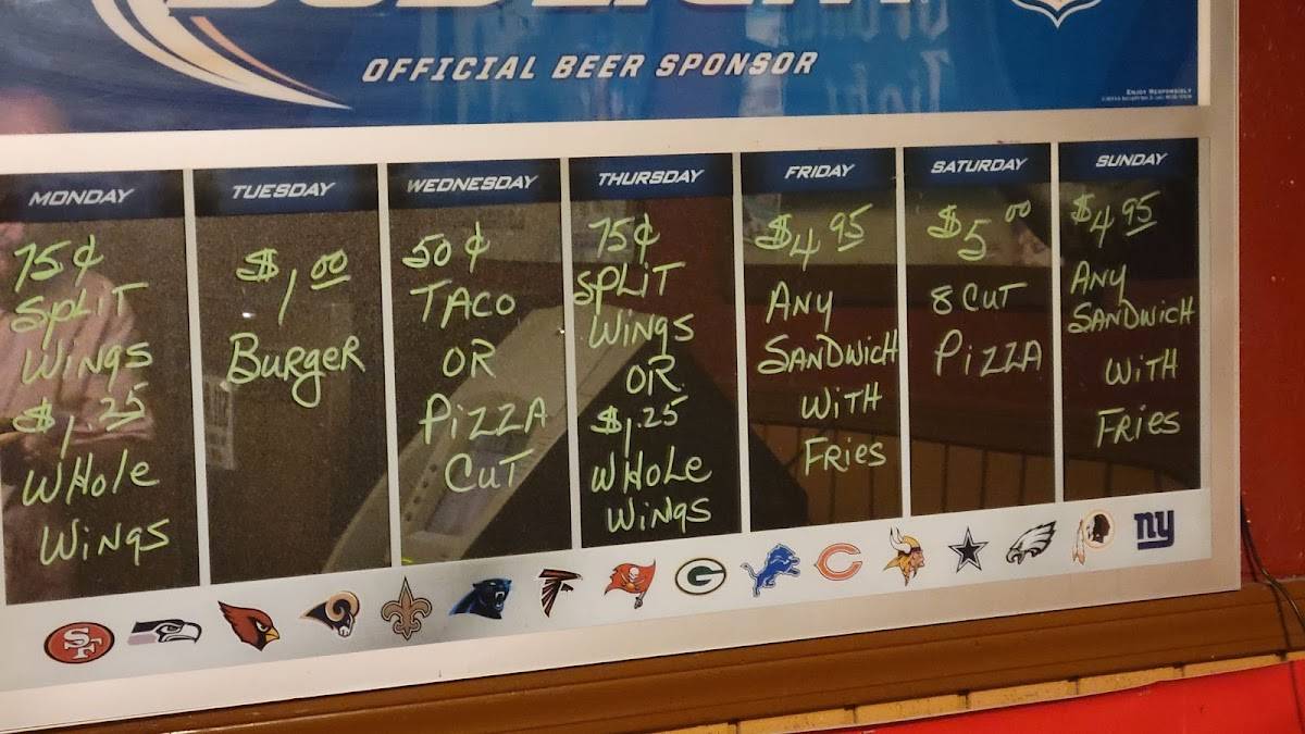 Menu at Loose Moose Saloon pub & bar, Baldwin
