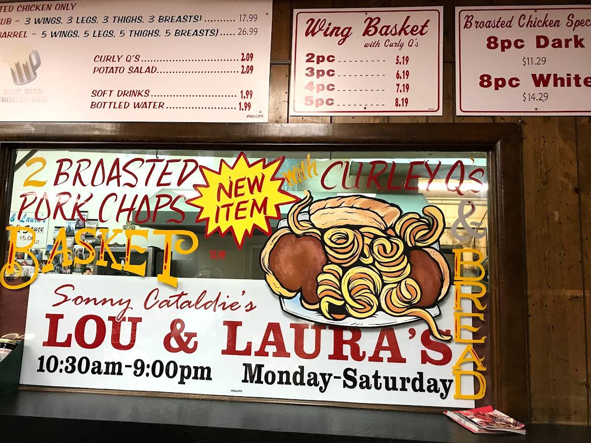 Menu at Lou & Laura's restaurant, Alexandria