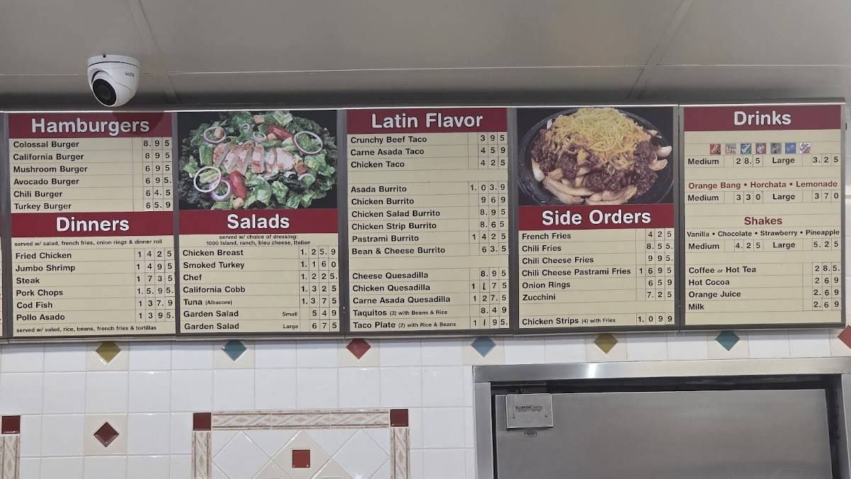 Menu at Louis Burgers IV restaurant, Torrance, W Carson St